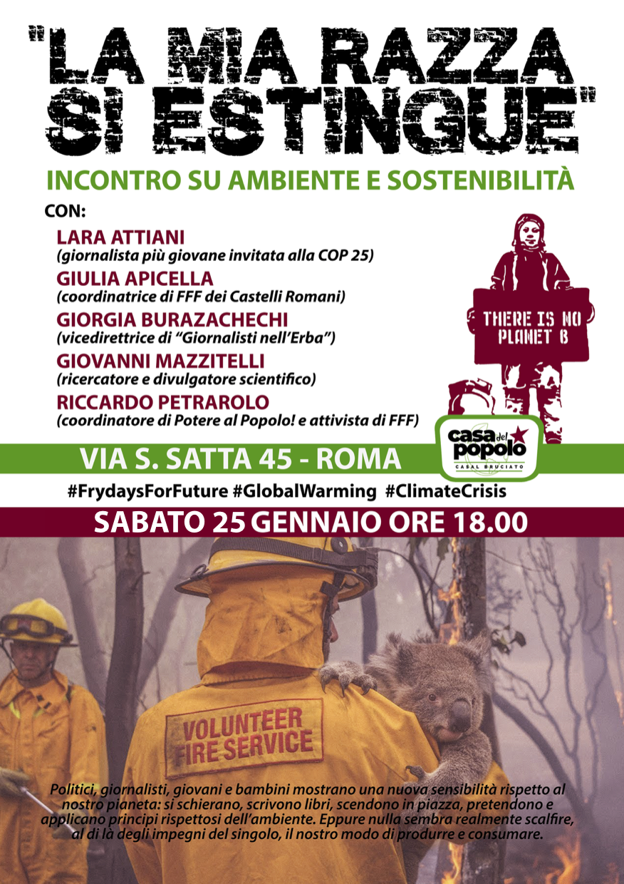 La mia razza si estingue – Incontro su ambiente e sostenibilità ...